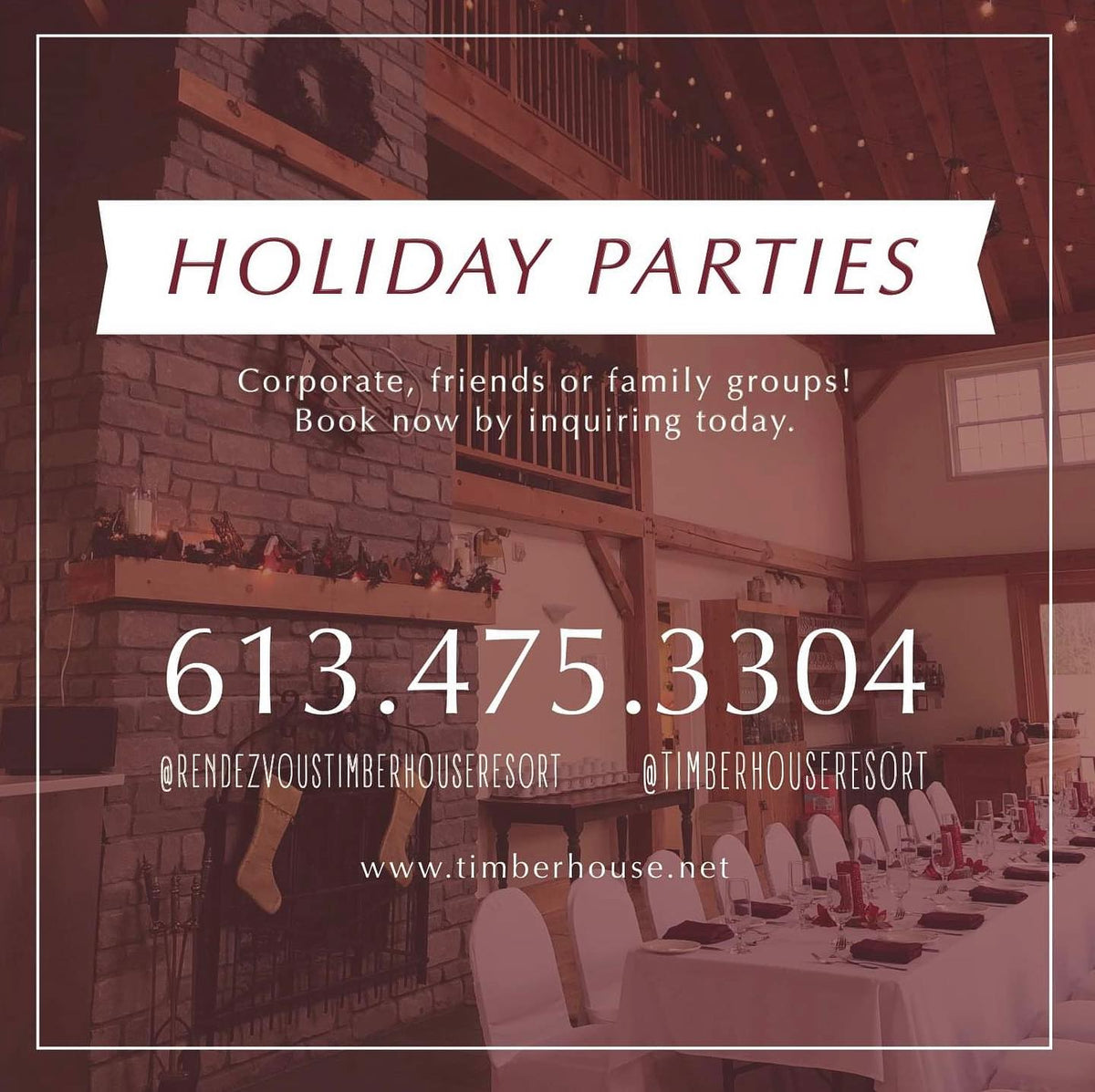 Holiday Parties – Timber House Resort